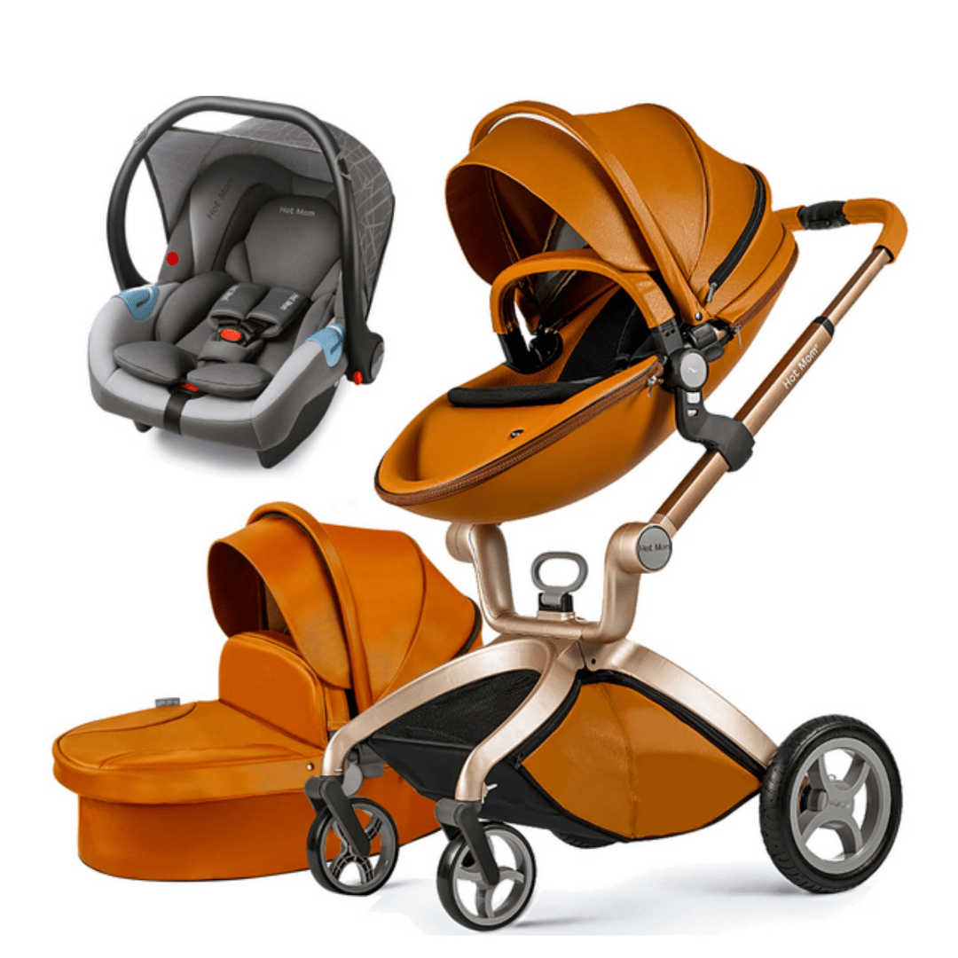 Hot Mom kolica za bebe 3 u 1 Brown - Svet Kolica